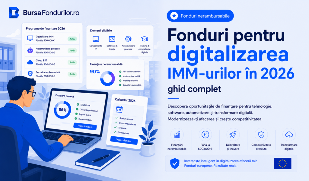 Fonduri europene pentru IMM-uri în 2026 - Bursa Fondurilor